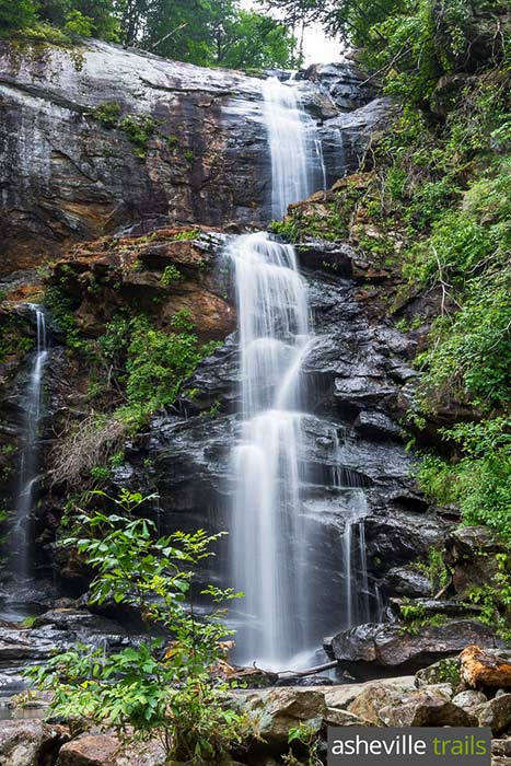 High Falls Trail: Lake Glenville waterfall hike near Cashiers, NC