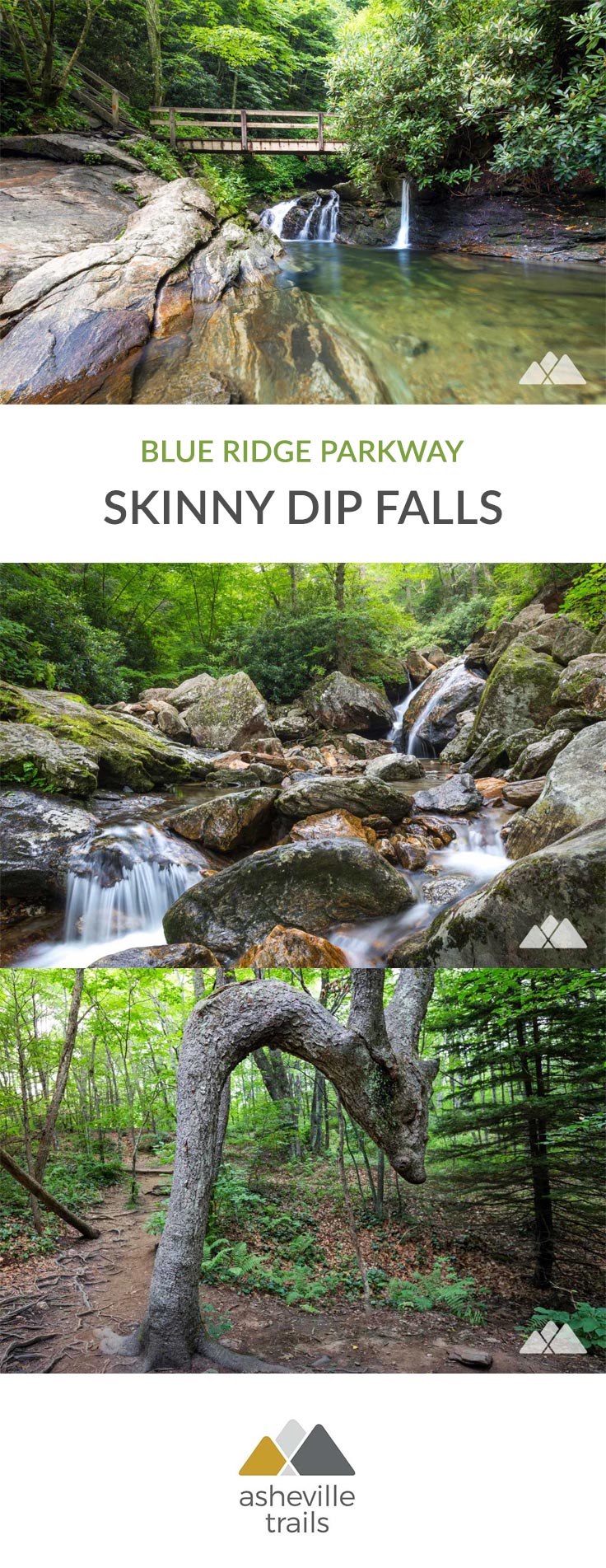 Skinny Dip Falls on the Blue Ridge Parkway - Asheville Trails