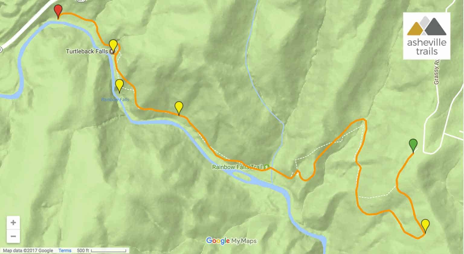 Rainbow Falls NC: hiking Gorges State Park