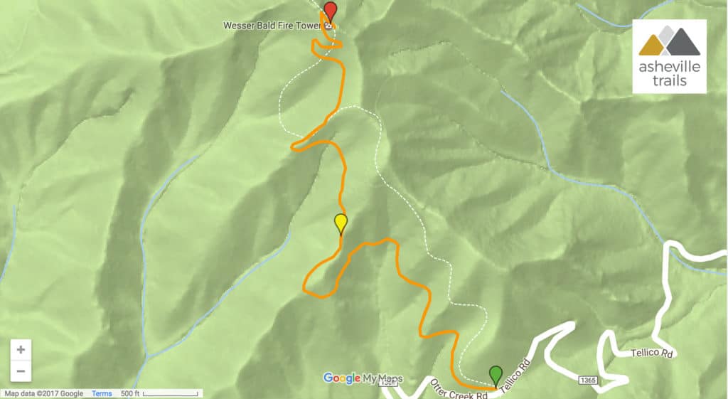 Wesser Bald Fire Tower on the Appalachian Trail - Asheville Trails
